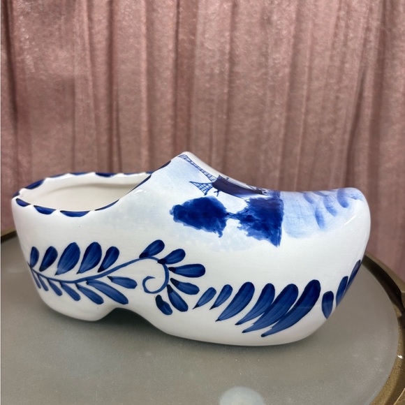 Delft | Accents | Vintage Delftstyle Handpainted Ceramic Dutch Clog ...